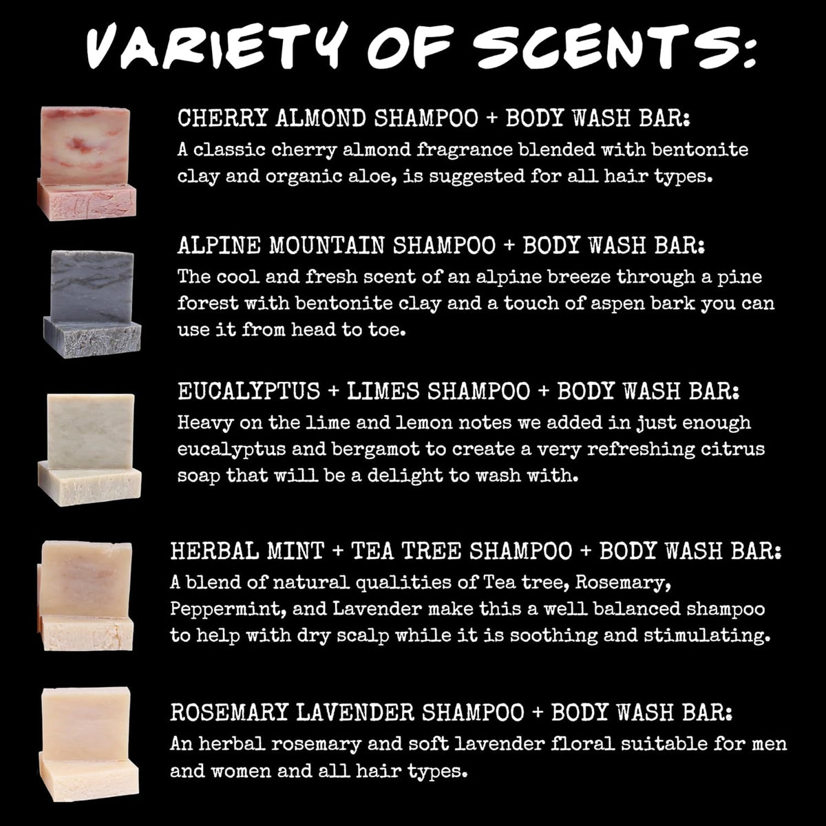 BEST HANDMADE SHAMPOO BAR GIFT BOX: A variety bar of natural solid ...