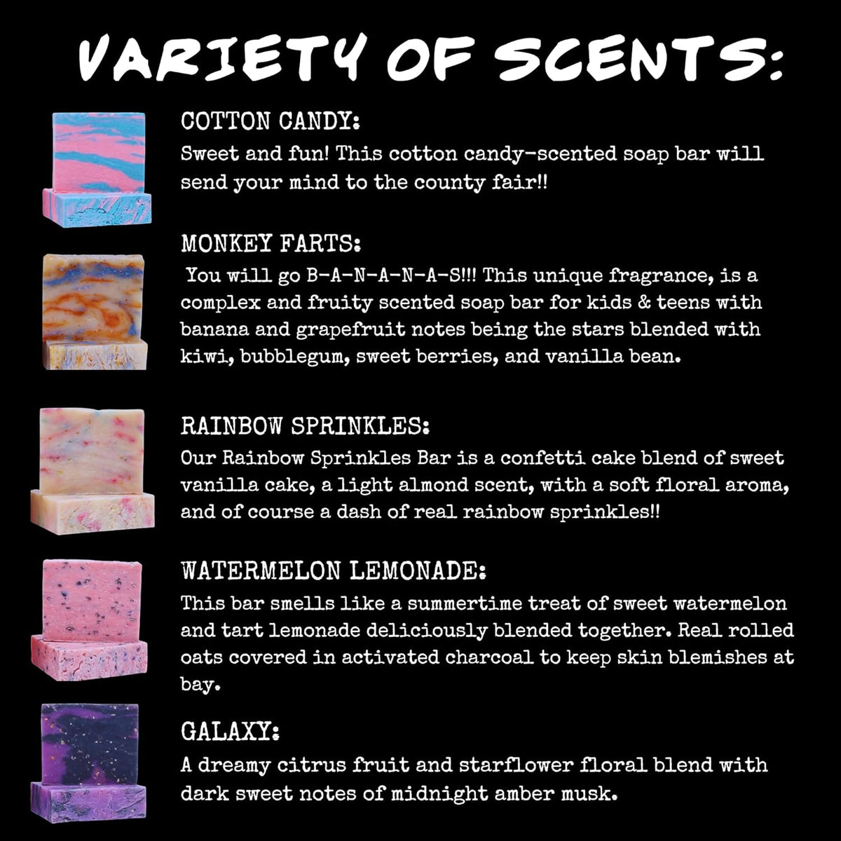 COTTON CANDY SWEET SOAP BAR VARIETY PACK: Gift Box of Artisan Handmade ...